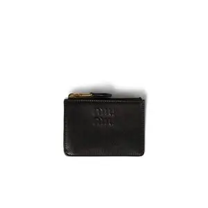 Miu Miu Nappa Leather Card Holder - Black