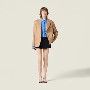 Miu Miu Single-breasted Camel Hair Jacket
