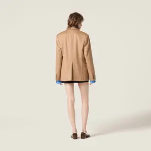 Miu Miu Single-breasted Camel Hair Jacket