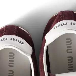 Miu Miu Plume Suede Sneakers - Burgundy