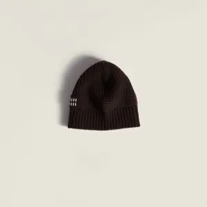 Miu Miu Wool And Cashmere Beanie - Dark Brown