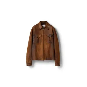 Miu Miu Waxed Suede Leather Jacket