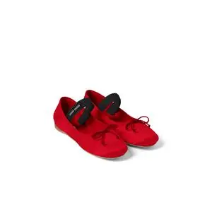 Miu Miu Satin Ballerinas - Red