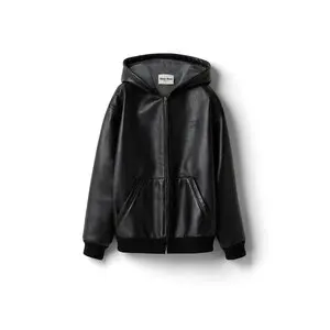 Miu Miu Nappa Leather Hoodie Jacket