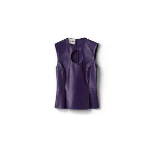Miu Miu Nappa Leather Top With Buckle