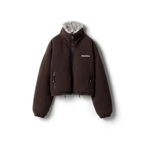 Miu Miu Fleece Down Jacket - Ebony