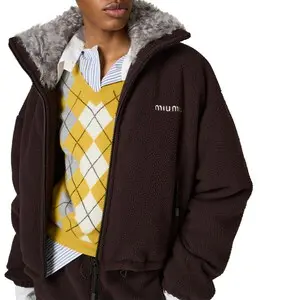Miu Miu Fleece Down Jacket - Ebony