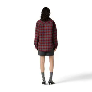 Miu Miu Plaid Down Jacket