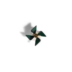 Miu Miu Leather Pinwheel Brooch - Billiard Green / White
