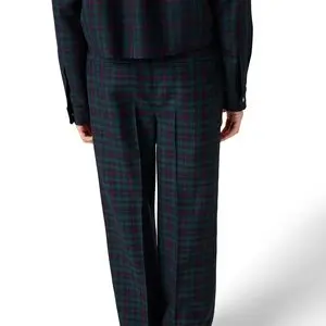 Miu Miu Plaid Straight Pants