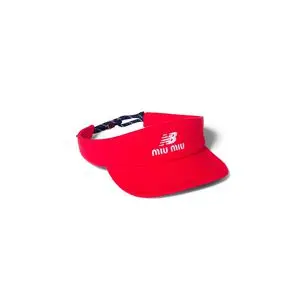 Miu Miu Denim Visor - Red/baltic Blue