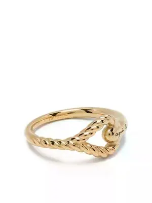 AGNÈS B. Anchor Knot Ring - Gold