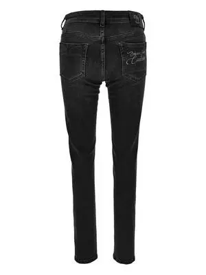 Versace Embroidered Logo Skinny Jeans