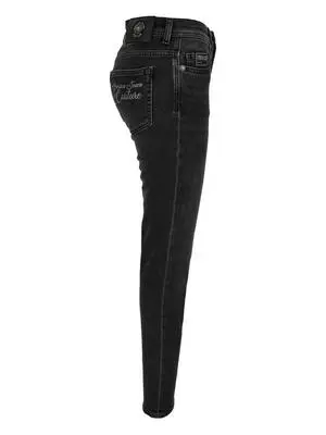 Versace Embroidered Logo Skinny Jeans