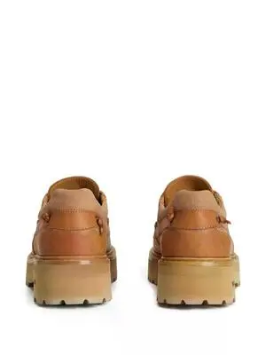 Woolrich Leather Platform Boat Shoes