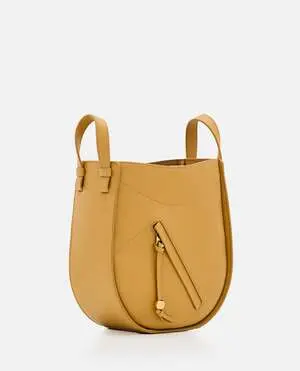 Loewe Hammock Slice Leather Bag - Beige