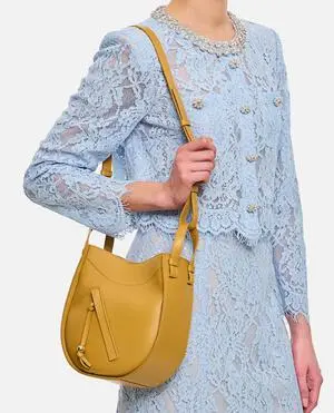 Loewe Hammock Slice Leather Bag - Beige