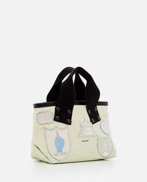 Sacai X Marc Gonzales Small Tote Bag With Patches - Multicolor