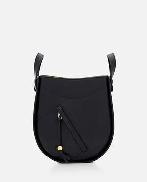 Loewe Hammock Slice Leather Bag - Black
