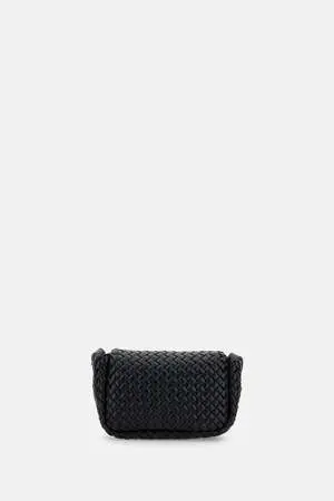 Bottega Veneta Padded Woven Shoulder Bag - Black