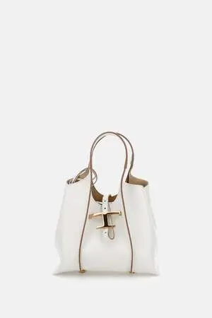 TOD'S T Timeless Mini Shopper - White