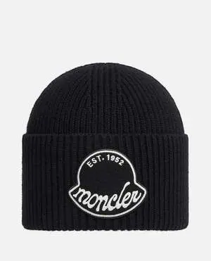 Moncler Ribbed Beanie - Black