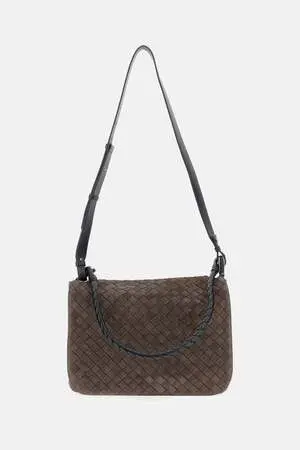 Bottega Veneta Intrecciato Shoulder Bag - Brown