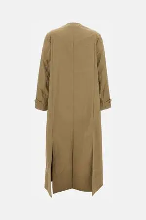 Simone Rocha Long Belted Trench Coat With Slits - Beige