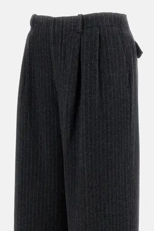DURAZZI MILANO Pinstriped Wide-leg Trousers