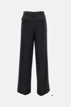 DURAZZI MILANO Pinstriped Wide-leg Trousers