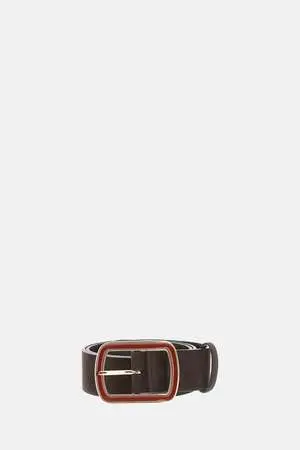 BAX LAB Patent Leather Belt - Brown