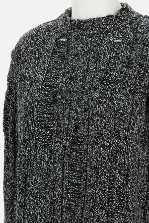 DURAZZI MILANO Mouliné Worn Effect Sweater - Black