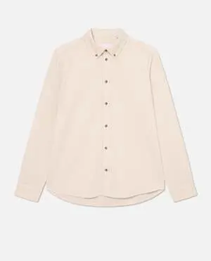 LES DEUX Konrad Pinwale Corduroy Shirt - White