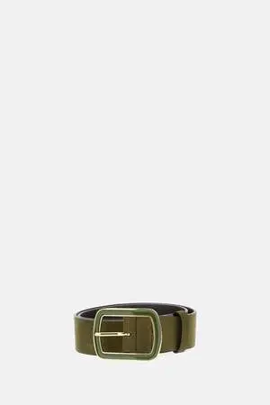 BAX LAB Patent Leather Belt - Verde
