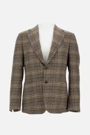 FAY Overcheck Wool Jacket