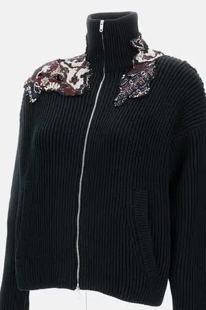 DURAZZI MILANO Knit Bomber Jacket - Black