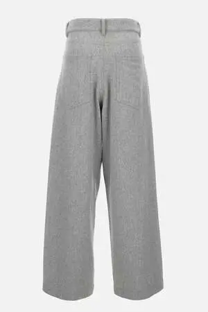 MAISON JEJIA Gigi Flannel Wide-leg Trousers