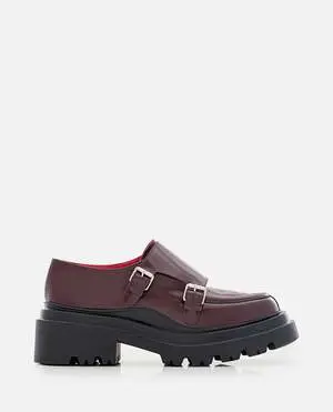 Plan C Buckled Leather Loafers