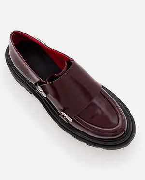 Plan C Buckled Leather Loafers