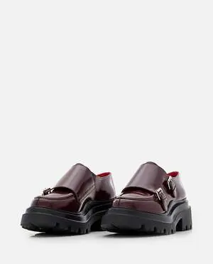 Plan C Buckled Leather Loafers