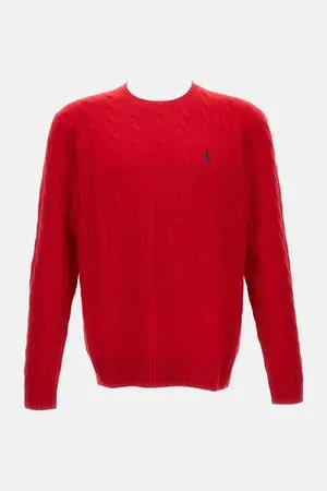 Polo Ralph Lauren Pullover In Knitted Blend Of Cashmere And Wool - Red