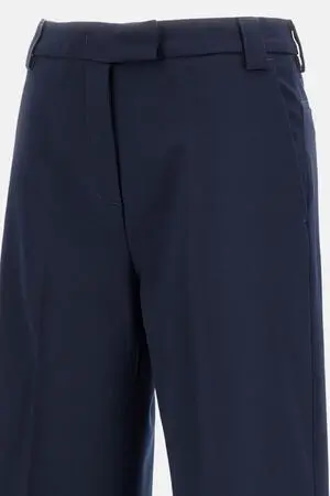 THELATEST Wool Blend Straight Leg Trousers - Blue