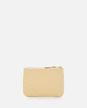 Play Comme Des Garcon Classic Line Leather Wallet - Beige