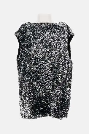 Junya Watanabe Oversized Sequin Top - Nero