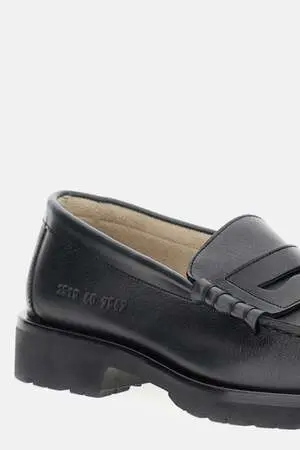 COMMON PROJECTS Leather Loafers With Chunky Sole - Black