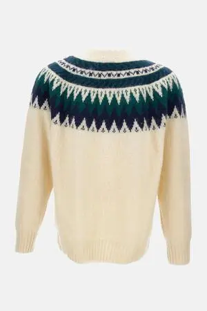 Howlin' Magician In The Mountains Wool Crewneck Sweater - White