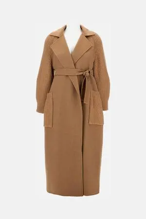 Max Mara Long Wool Coat - Brown