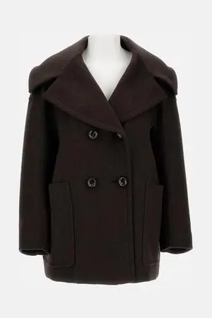 Max Mara Wool Double-breasted Jacket - Brown