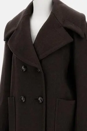 Max Mara Wool Double-breasted Jacket - Brown