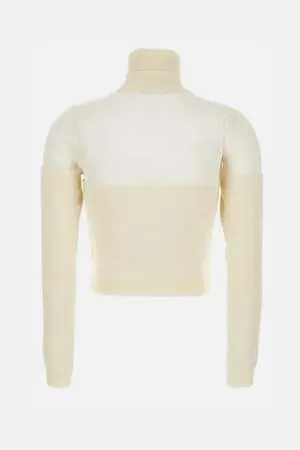 Elisabetta Franchi Turtleneck With Brushed Insert - Multicolor